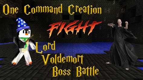 Minecraft One Command Block Creation Voldemort Boss Battle Youtube