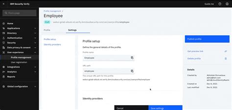 Setup Employee Profile