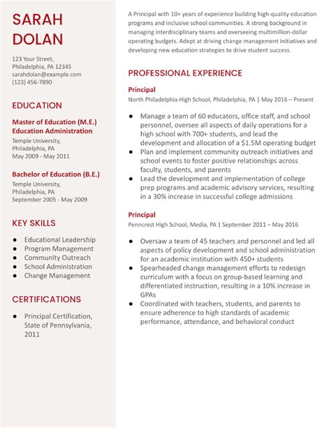 Education Resume Examples And Templates For 2024
