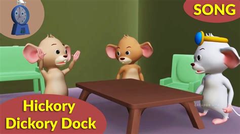 Hickory Dickory Dock Nursery Rhyme With Lyrics Cartoon Animation