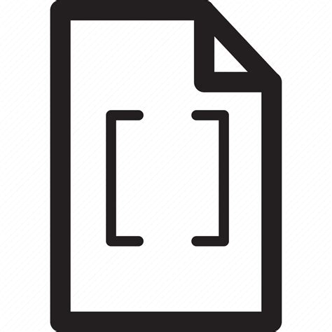 brackets document file page icon download on iconfinder