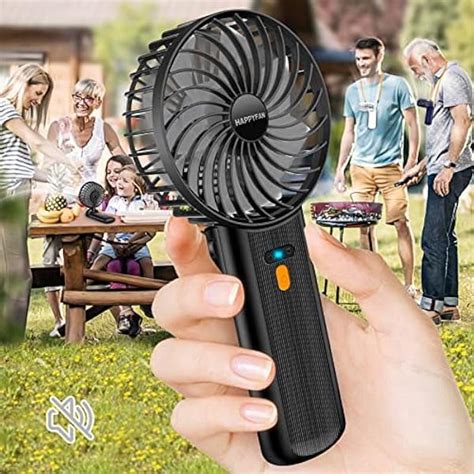 Fu19993 In 1 Portable Fan With 4 Speeds Rechargeable Handheld Neck