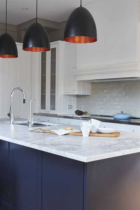 Provincial Kitchen Shaker Pendant Lights Brass Grey White Two