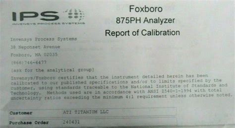 New Foxboro 875ph A1f Cf Analyzer 875pha1fcf Sb Industrial Supply Inc