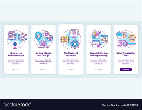 Macro Trends In Technology Onboarding Mobile App Vector Image