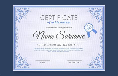 Classic Border Certificate Template 5183461 Vector Art At Vecteezy