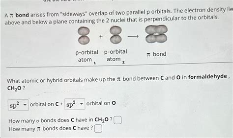 solved a π ﻿bond arises from sideways overlap of two