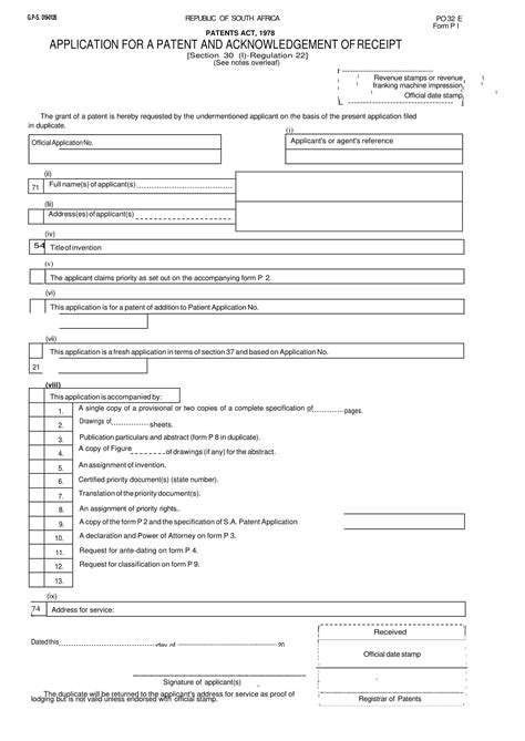 Free Printable Provisional Patent Application Templates [pdf Word]