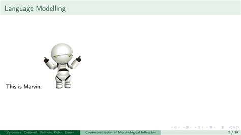 Contextualization Of Morphological Inflection Ppt