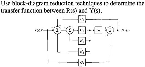 SOLVED: Use block-diagram reduction techniques to determine the ...
