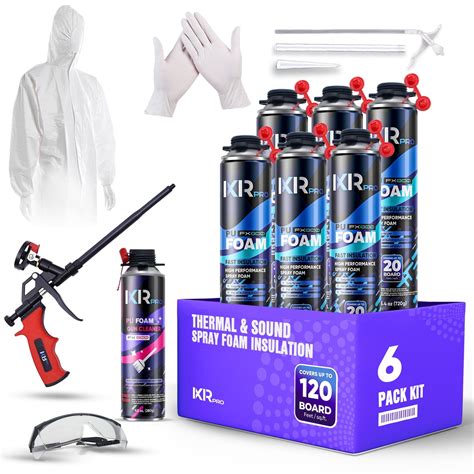 Spray Foam Insulation Kit 6 Pk Kit Expanding Foam Sealant Spray Insulation Foam Closed Cell