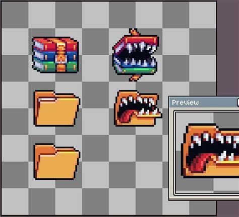 Mimic Chest Sousou No Frieren Aseprite Medium Aseprite Software Checkered Background Mimic Chest Sousou No Frieren Aseprite Medium Aseprite Software Checkered Background