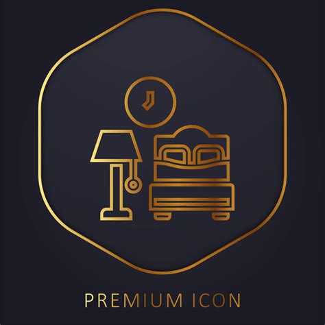 Accomodation Golden Line Premium Logo Or Icon Free Stock Vector Graphic