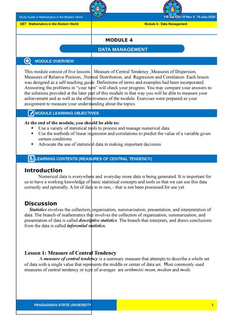 mmwmodule chapter 4 data management mathematics in the modern world