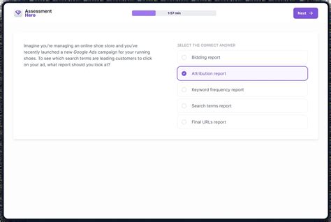 Marketing Analytics Online Test Skill Assessment
