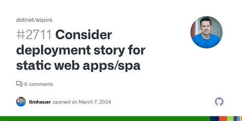 Consider Deployment Story For Static Web Appsspa · Issue 2711
