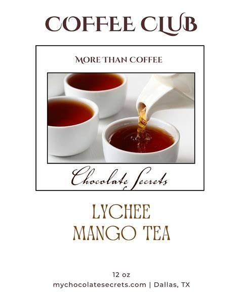 Lychee Mango Tea Private Label Chocolate Secrets