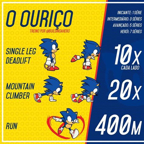 O Ouriço Sonic Workout Treino Herói Workout