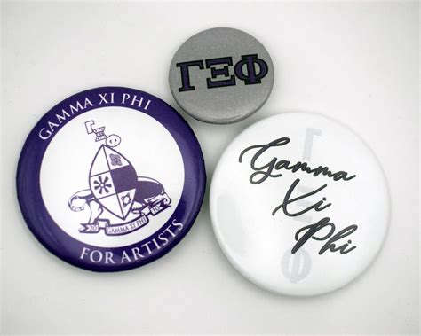 three gamma xi phi buttons summer 2024 collection etsy