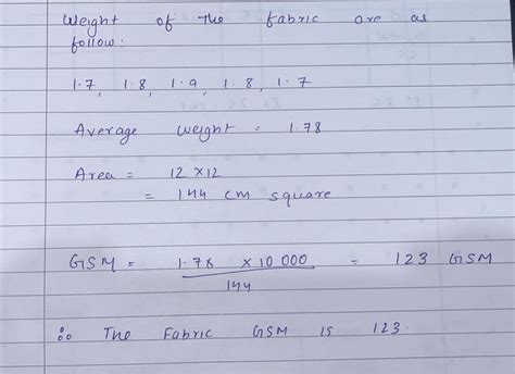 Learn 2 Formula For Gsm Calculation Rtextiles