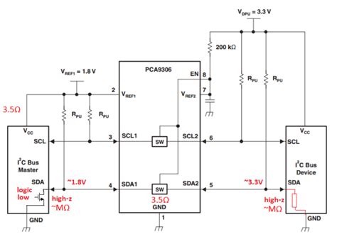 pca9306 questions about internal switch interface forum interface