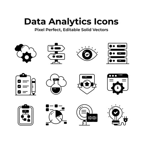 premium vector download this beautiful data analytics icons set ready to use in your projects