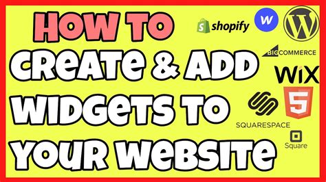 How To Create And Add Widgets To Your Website Youtube
