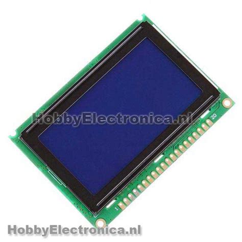 128 X 64 Pixel Lcd Display Module Blauw Backlight Hobbyelectronica