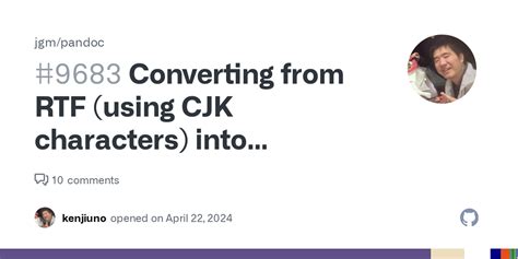 Converting From Rtf Using Cjk Characters Into Markdown Causes Cjk