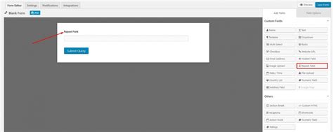 Repeat Field WeForms Pro