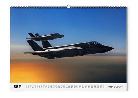 A3 Military Aircraft Calendar 2026