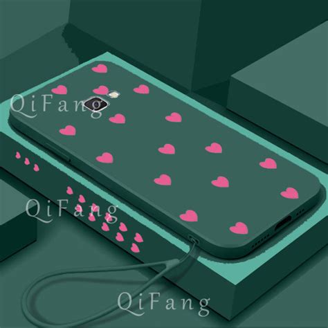 Samsung J4 Plus กรณีโทรศัพท์มือถือซิลิโคนสีสันสดใสเต็มหน้าจอรักหัวใจกันกระแทกโทรศัพท์ครอบคลุม