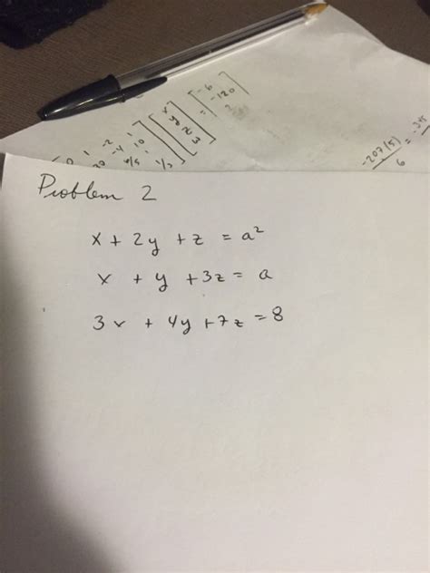 Solved Find All Values Of A For Which This System Has A Chegg