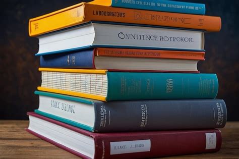 Stack Of Science Textbooks Premium Ai Generated Image