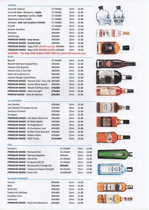 Fantastic Price List Of Liquor Bottles