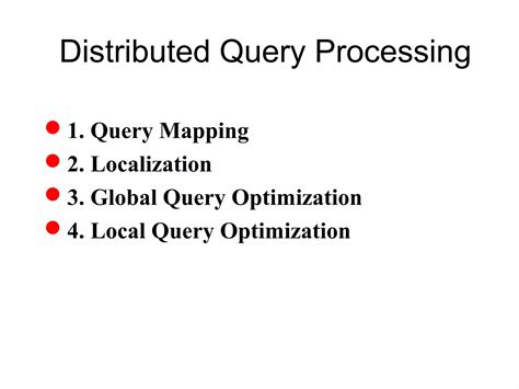 Distributed Database Management System Ppt