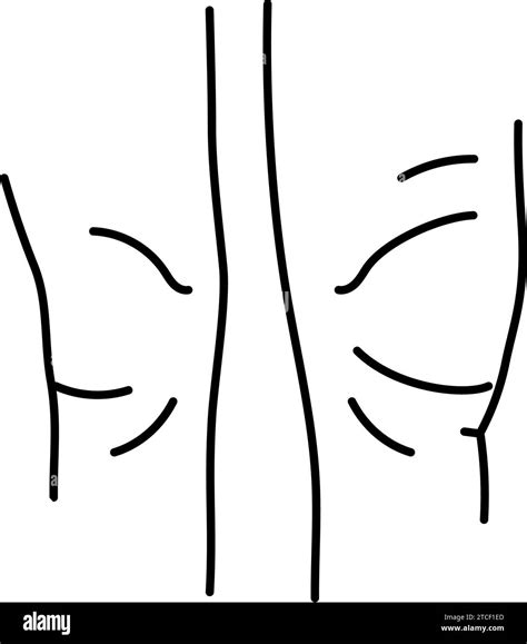 Joint Swelling Disease Symptom Line Icon Vector Illustration Stock