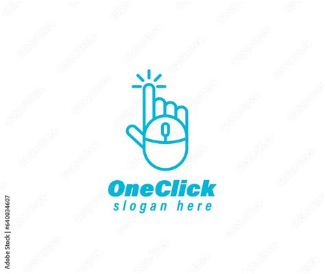 hand one click icon in trendy outline style design vector graphic
