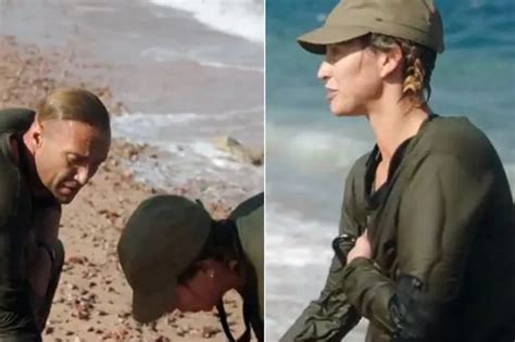 Sas Star Fatima Whitbread 61 Unrecognisable As She Pours Curves Into