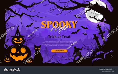 Halloween Background Scary Elements Stock Vector Royalty Free 2496426177 Shutterstock