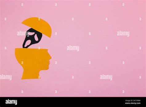 Open Human Paper Head Ghost Face Comes Out Of It Creative Halloween