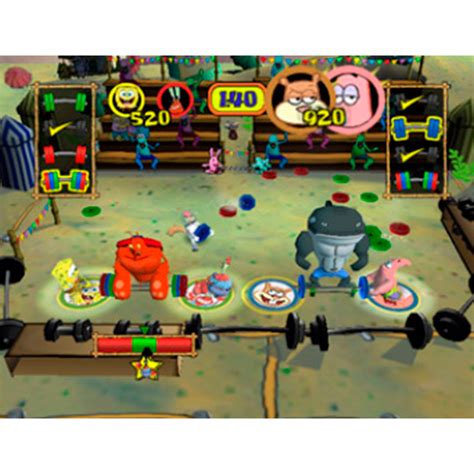 Jogo Spongebob Squarepants Lights Camera Pants Gamecube Meugameusado