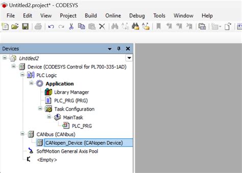 codesys let use exor xa5 x pixsys cpu to build a canopen network