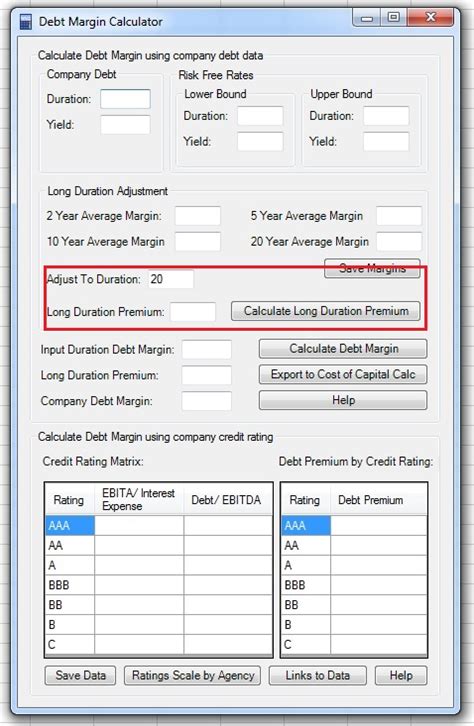 Debt Margin Calc Long Duration Adjustment Calculation Analystix