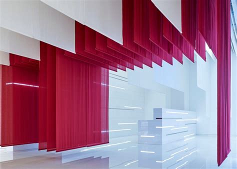 Beijing Bmw Museum Features Hanging Chinese Gates Made Of Fabric