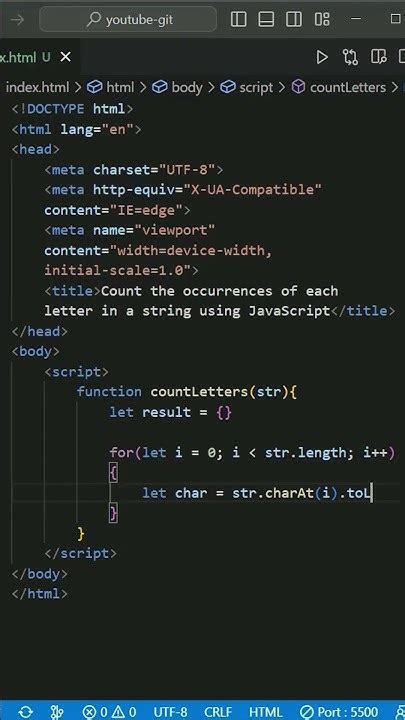 how to create count each letter in a string using javascript javascript shortsvideo shorts