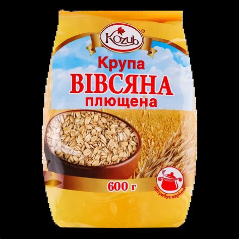 Крупа вівсяна Козуб продукт плющена пакет 600г – онлайн-супермаркет ...