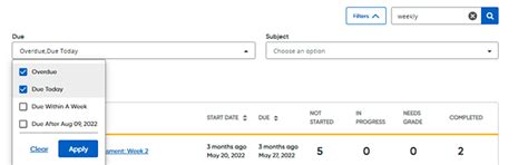 Navigate The Assignments Page