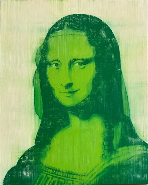 Joan Breckwoldt Mona Lisa Green 20 X 16 Oil On Birch Panel Unique