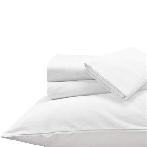 Flannelette Sheet Set White Ecodownunder